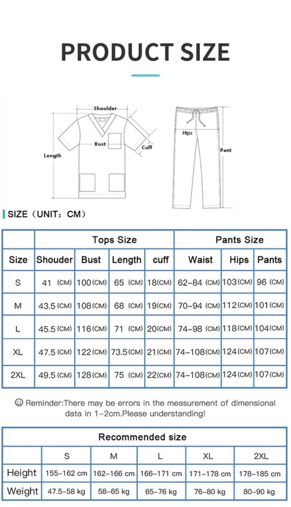 V-neck Hospital Uniforms Medical Nursing Scrubs Uniform Sets Short ...